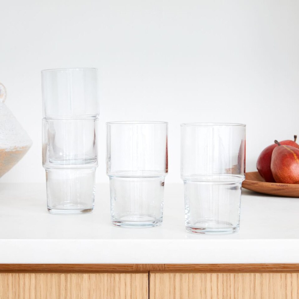 Essential Stacking Drinking Glasses - West Elm Australia