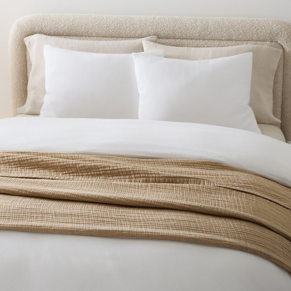 European Flax Linen Blanket - West Elm Australia