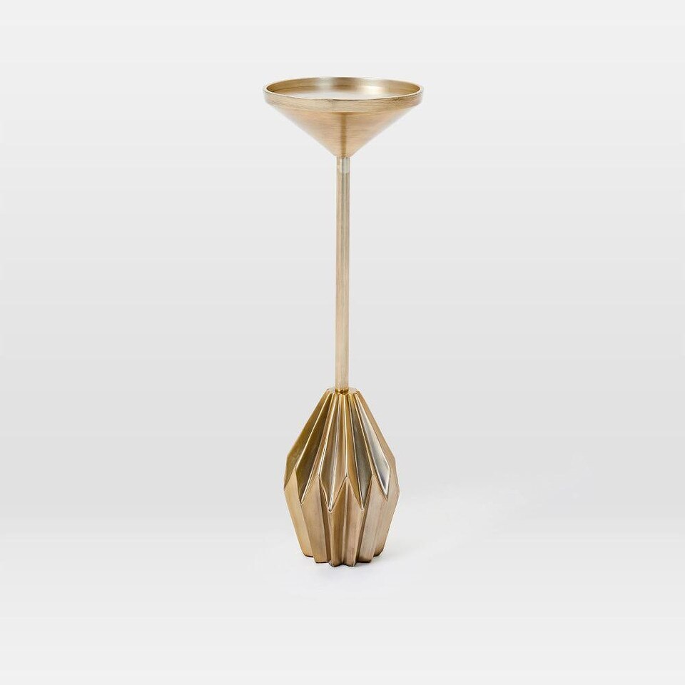 Faceted Brass Drink Table | west elm Australia