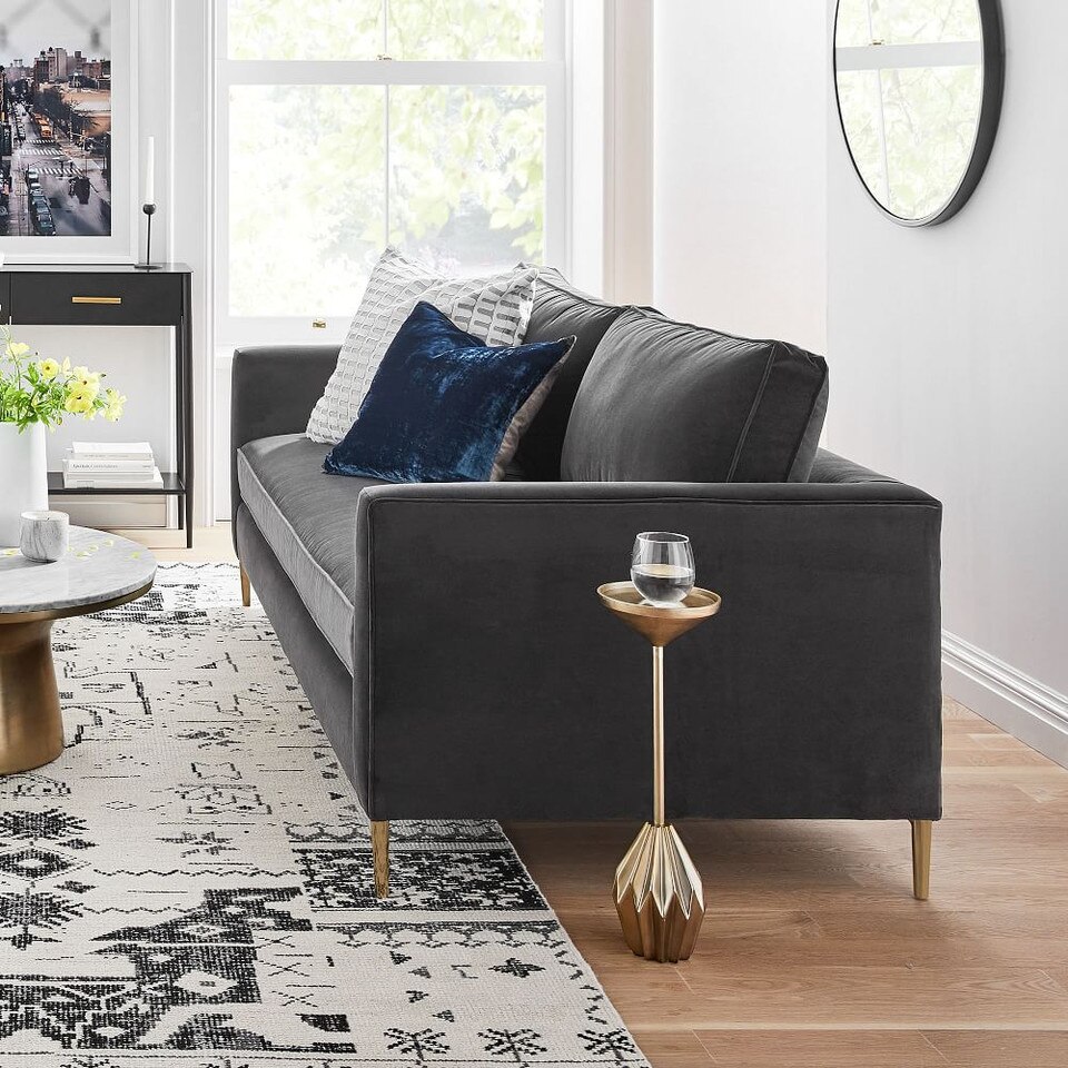 Faceted Brass Drink Table - West Elm Australia