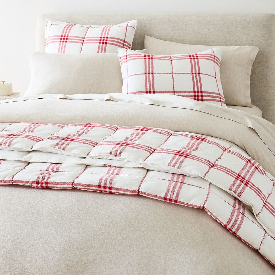 Farmhouse Plaid Coverlet & Pillowcases | west elm Australia