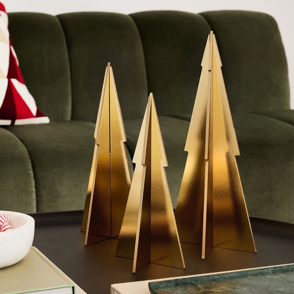Flat Metallic Lacquer Trees (Set of 3) - West Elm Australia