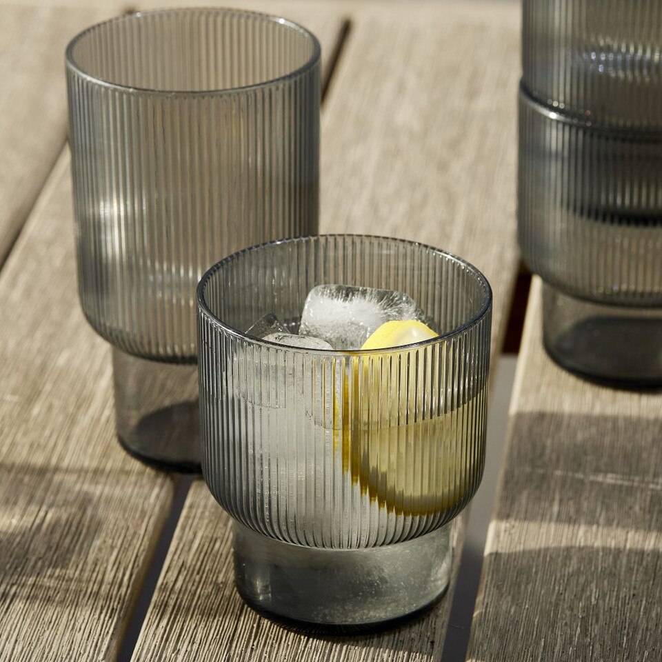 Fluted Acrylic Glassware | West Elm Australia