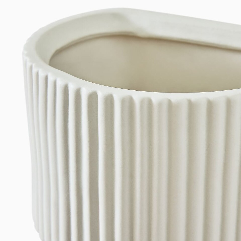 Fluted Ceramic Indoor/Outdoor Wallscape Planters | West Elm Australia
