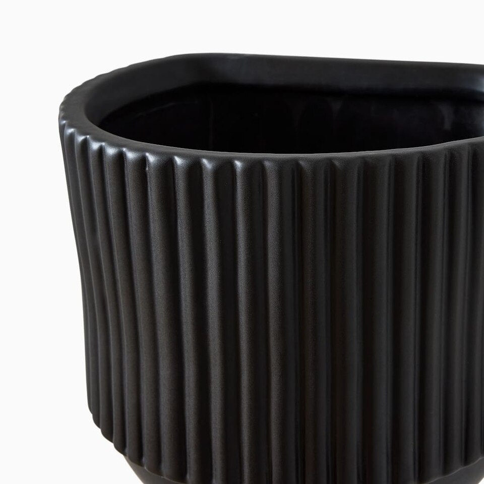 Fluted Ceramic Indoor/Outdoor Wallscape Planters | West Elm Australia