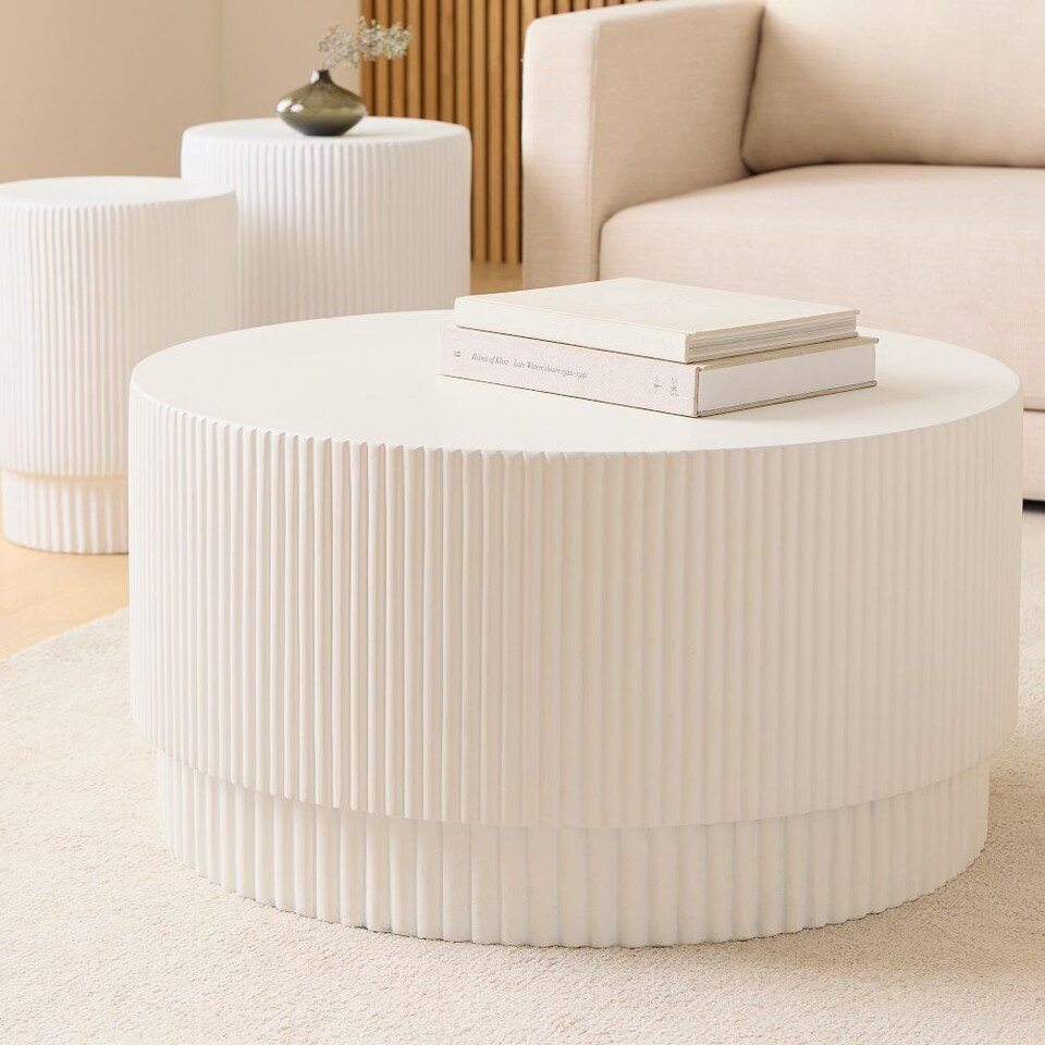 Fluted Coffee Table (81 cm) - West Elm Australia