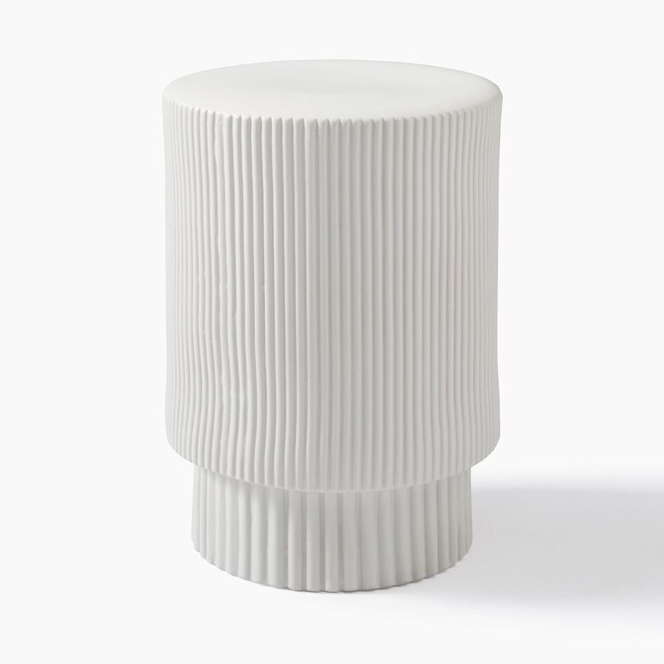 Fluted Side Table (33 cm − 41 cm) - West Elm Australia