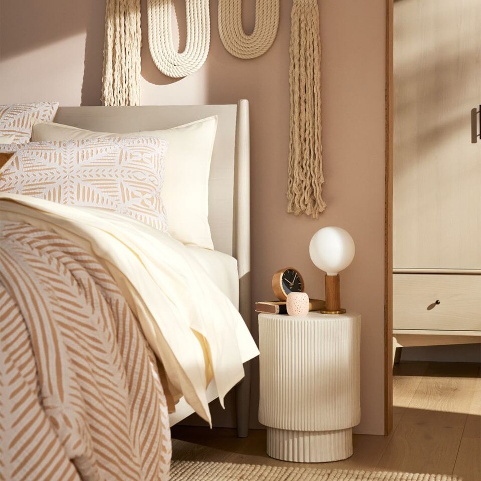 Fluted Side Table (33 cm − 41 cm) - West Elm Australia