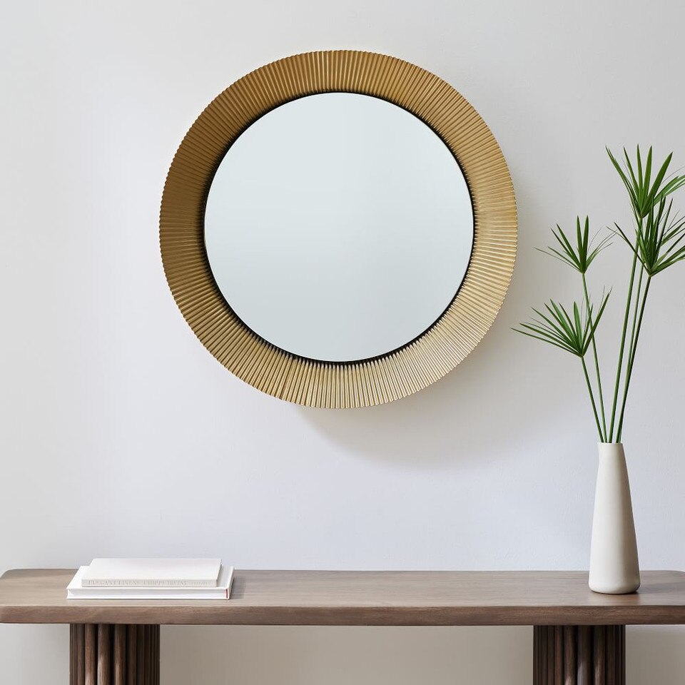 Fluted Wall Mirror - 76 cm | West Elm Australia