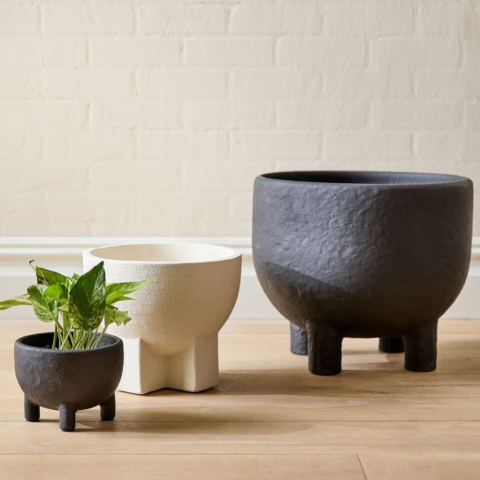 Form Studies Ceramic Footed Planters - West Elm Australia