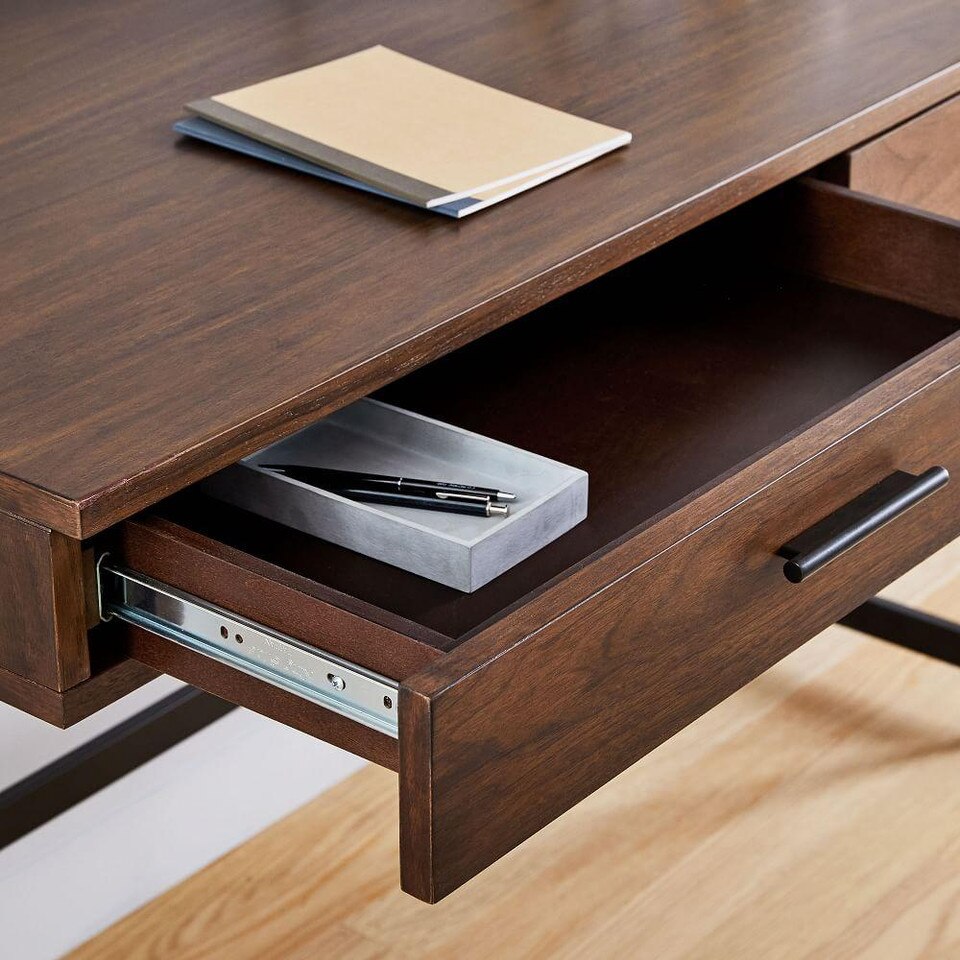 Foundry Desk - Dark Walnut | west elm Australia