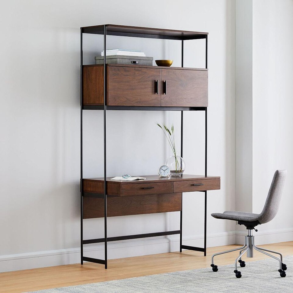 Foundry Desk - Dark Walnut | west elm Australia