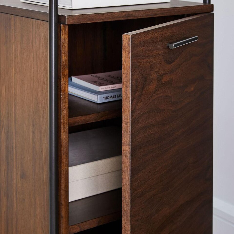 Foundry Narrow Bookcase - Dark Walnut | west elm Australia