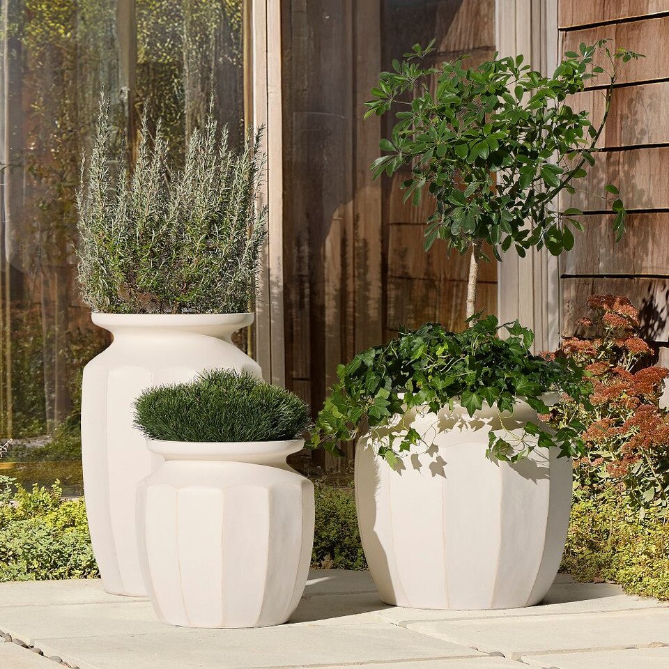 Franco Faceted Ficonstone Indoor/Outdoor Planters - West Elm Australia