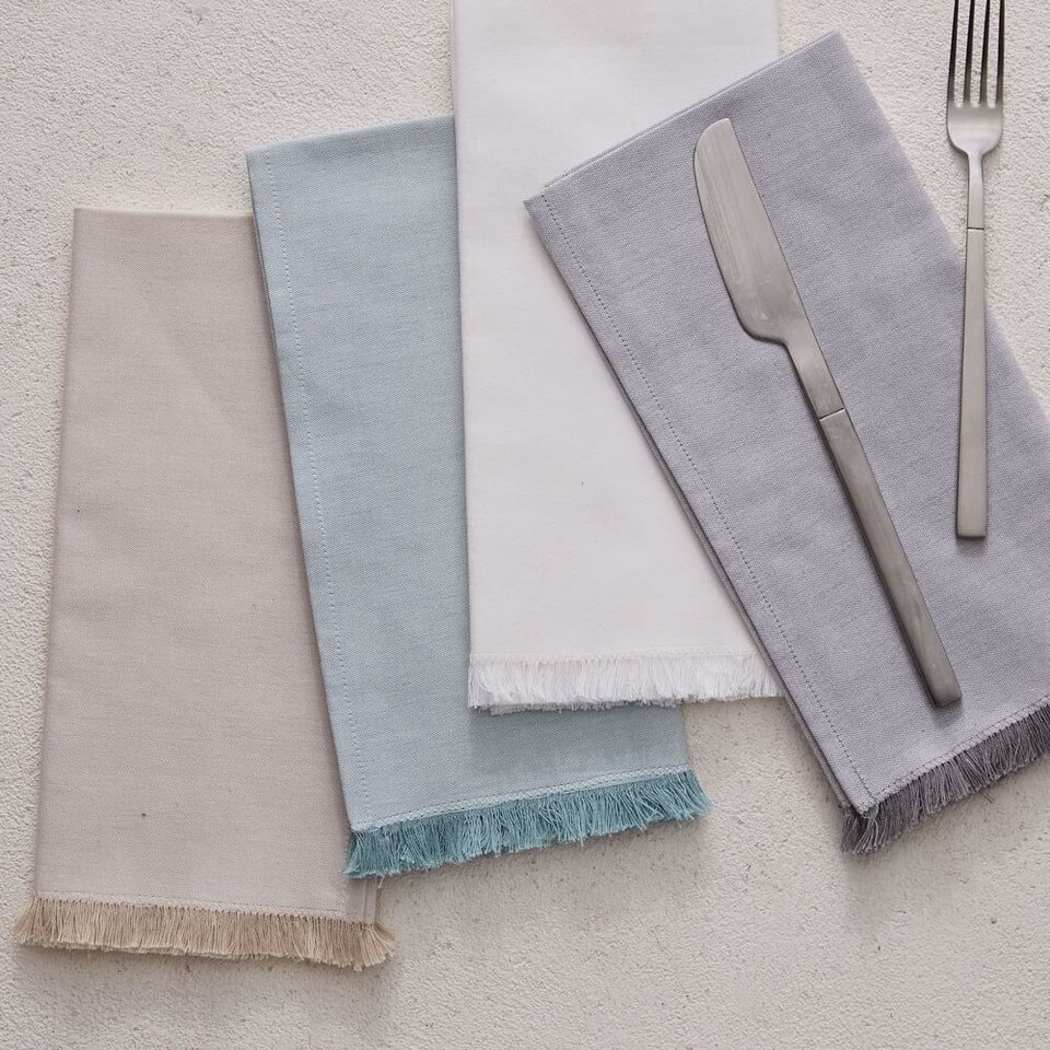 Frayed Edged Napkins (Set of 4) - West Elm Australia