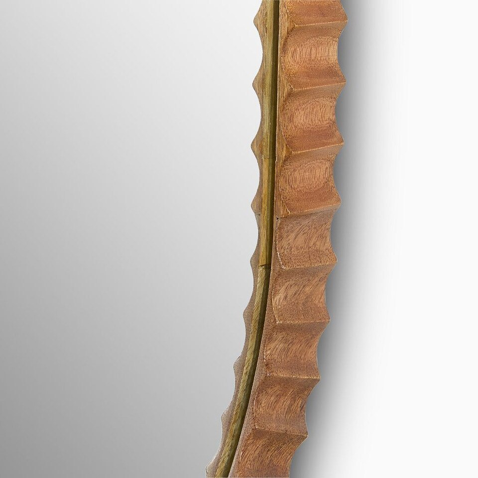 Frida Fluted Wood Wall Mirror - West Elm Australia