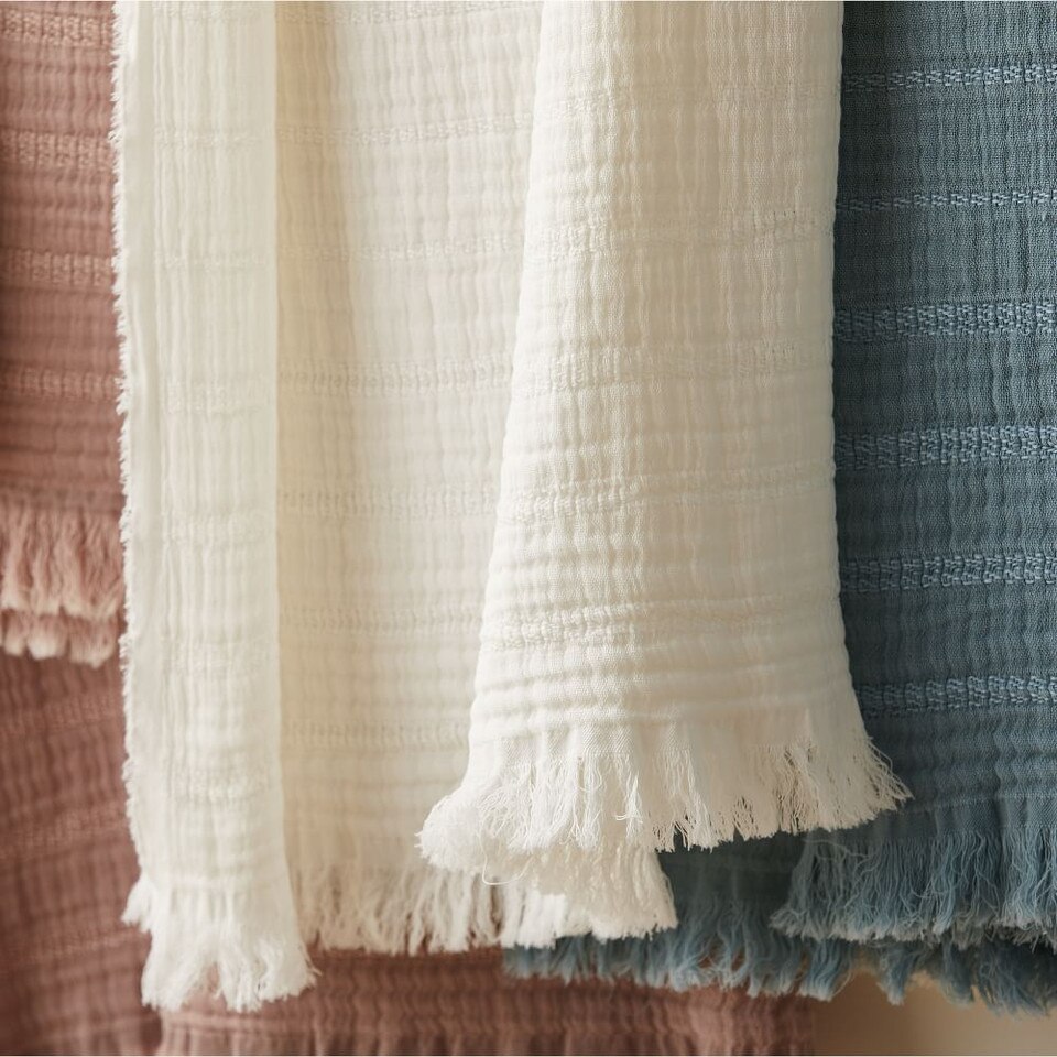Gauze Stripe Throw | West Elm Australia