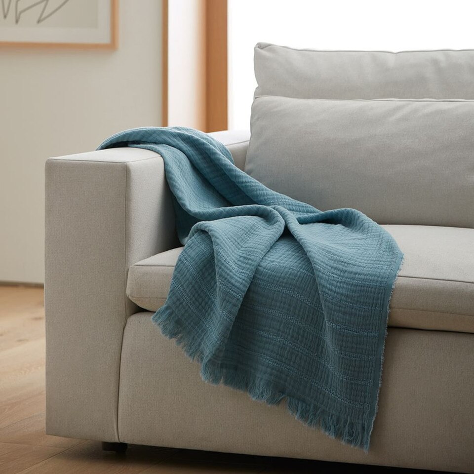 Gauze Stripe Throw | West Elm Australia