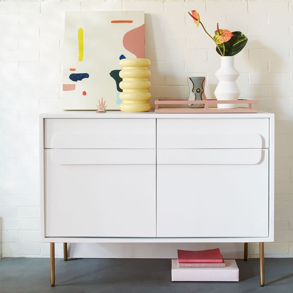 Gemini Buffet - White Lacquer | West Elm Australia