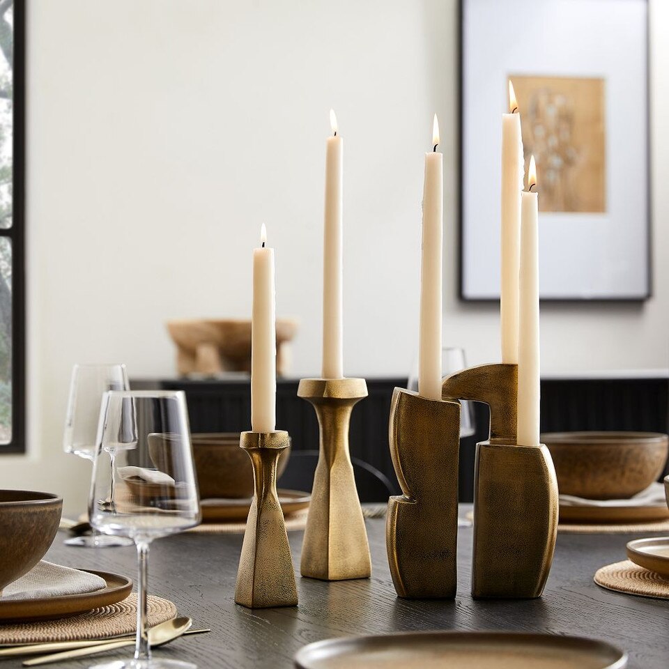 Geometric Metal Taper Holders - West Elm Australia