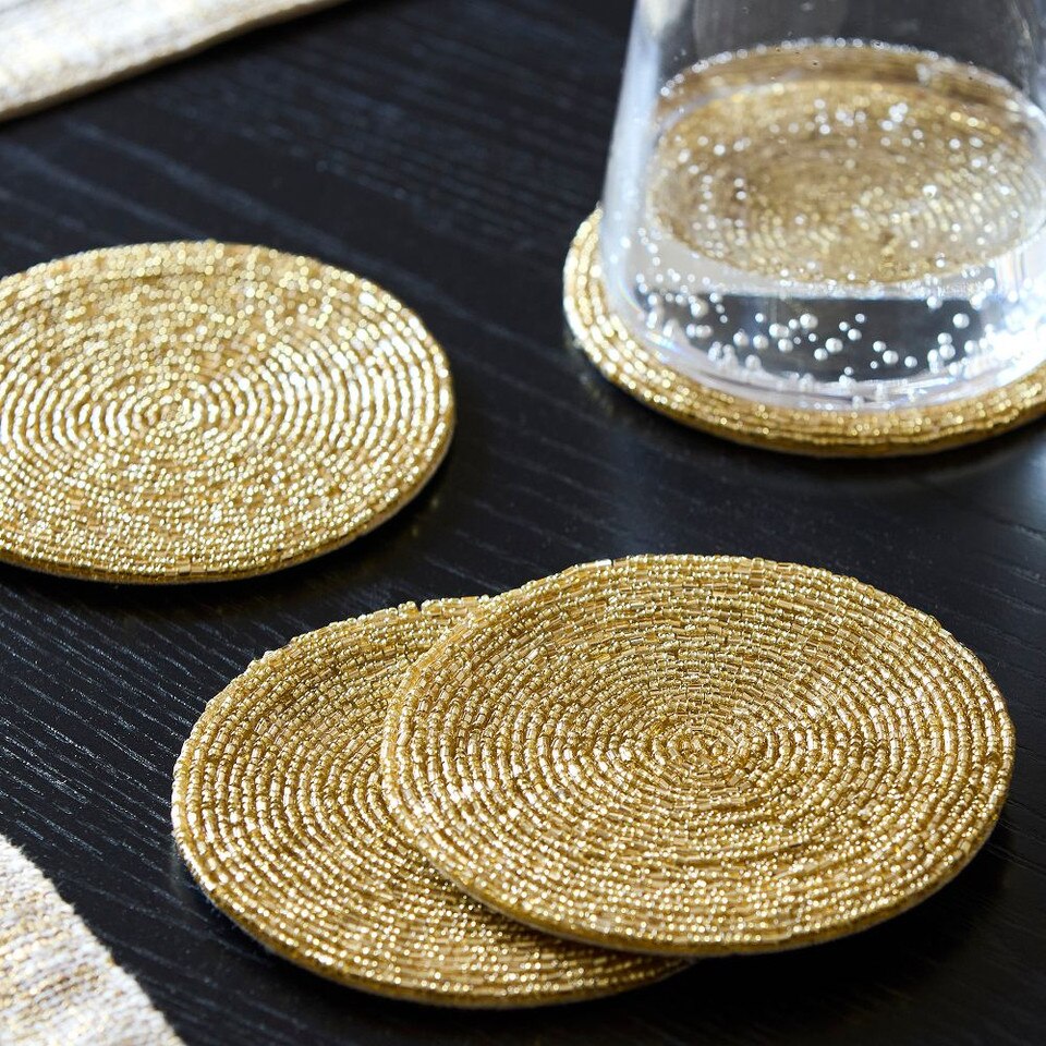 Glass Beaded Coaster Sets - West Elm Australia