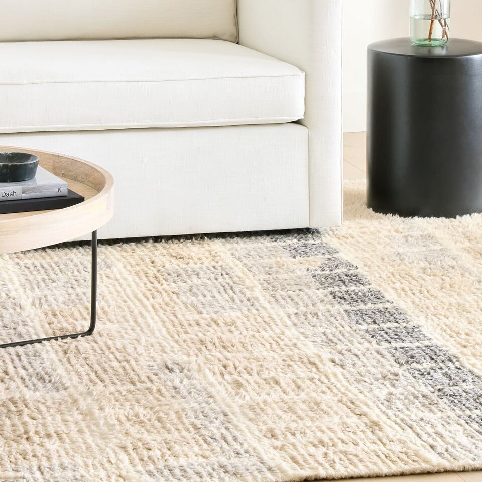 Grid Plaid Shag Rug | West Elm Australia