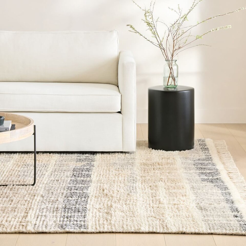 Grid Plaid Shag Rug | West Elm Australia