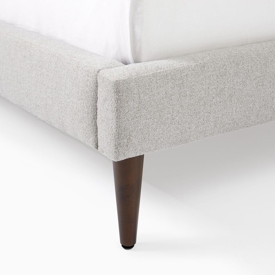 Grid-Tufted Upholstered Tapered Leg Bed | West Elm Australia