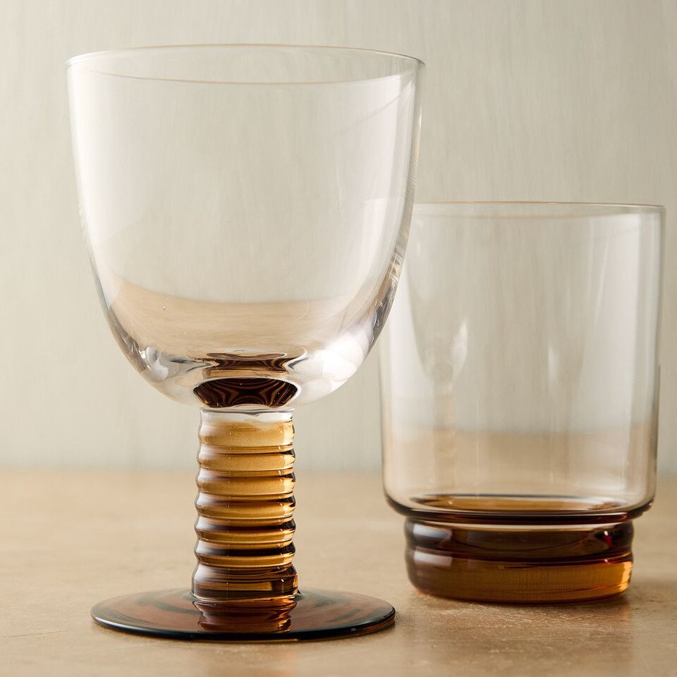 Grooved Stem Glassware | West Elm Australia