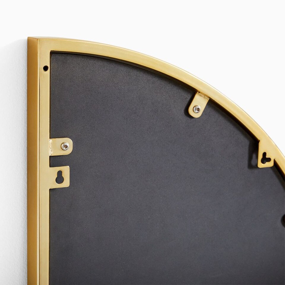 Half-Moon Metal Wall Mirror - Large - West Elm Australia