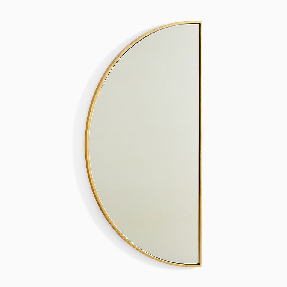 Half-Moon Metal Wall Mirror - Large - West Elm Australia
