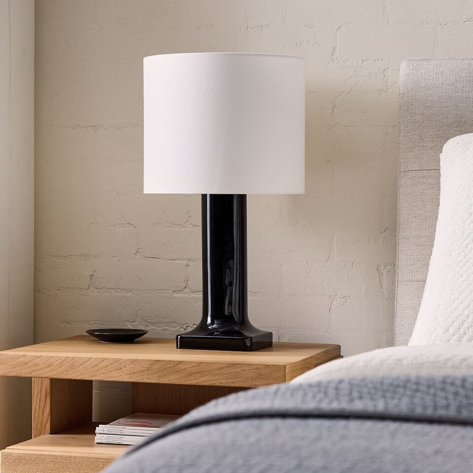 Helena Glass Table Lamp (55 cm) | West Elm Australia