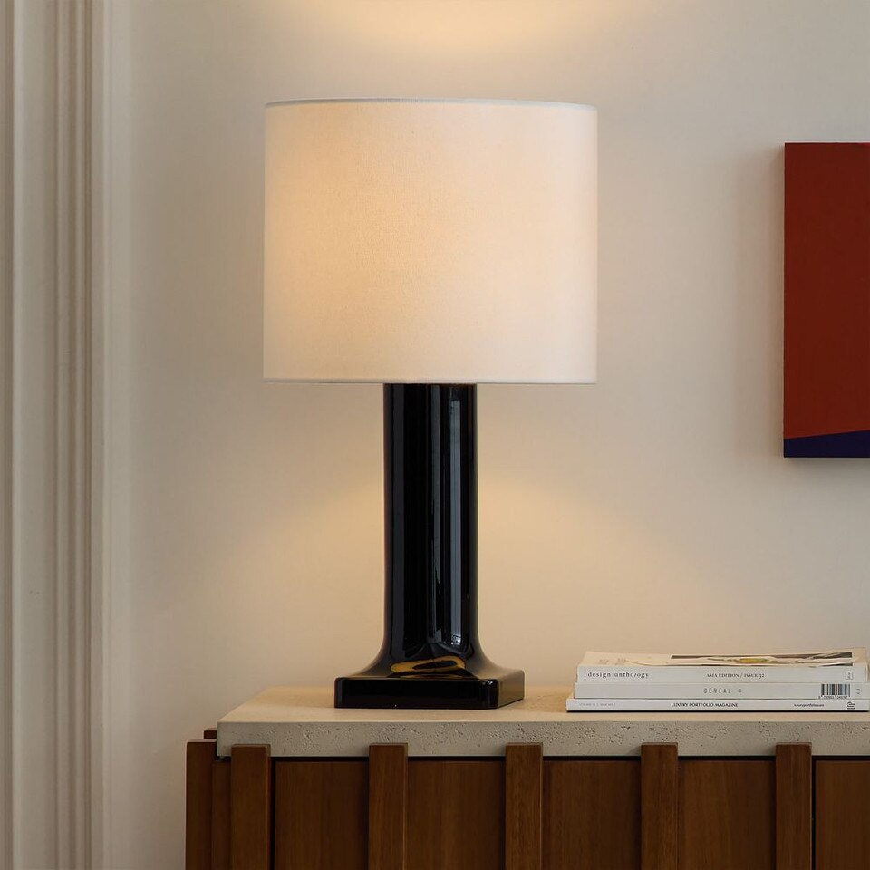Helena Glass Table Lamp (55 cm) | West Elm Australia