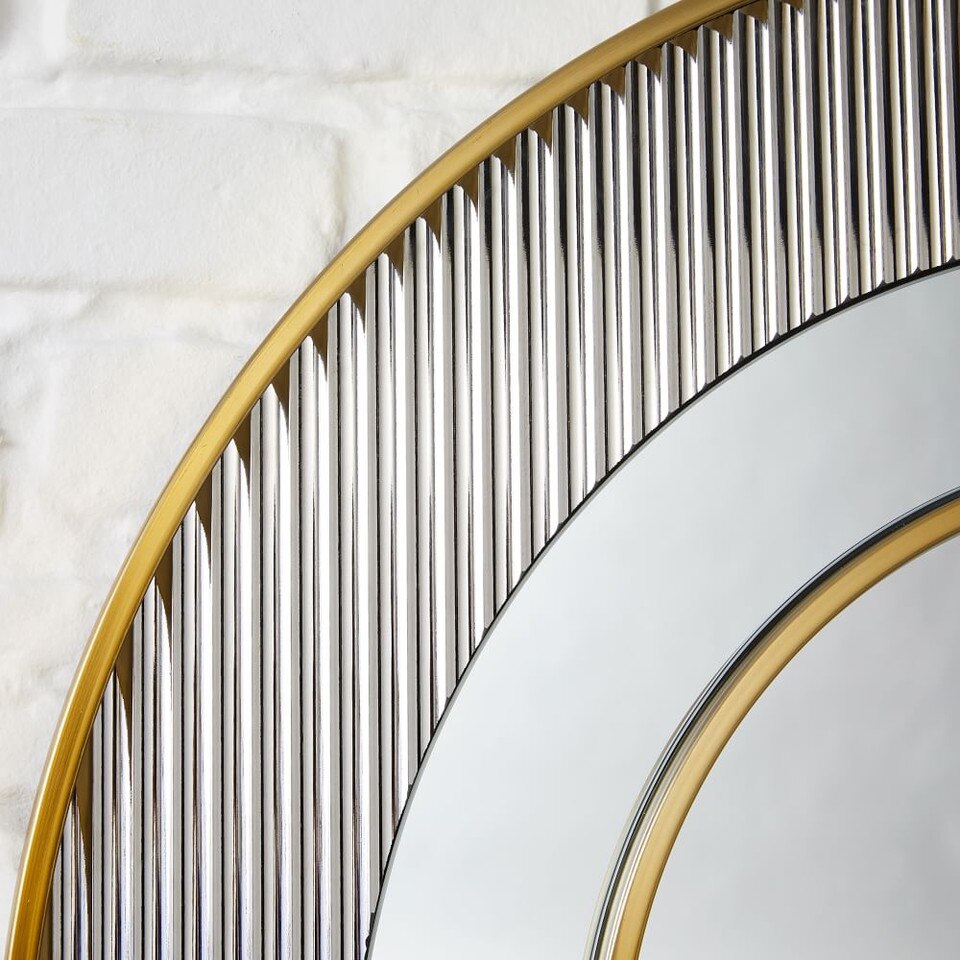 Helena Round Fluted Glass Mirror | West Elm Australia
