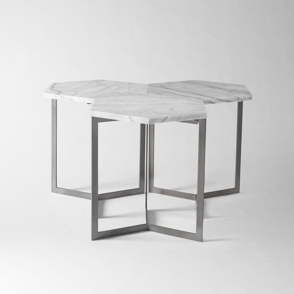 Hex Side Table â€“ Steel | West Elm Australia