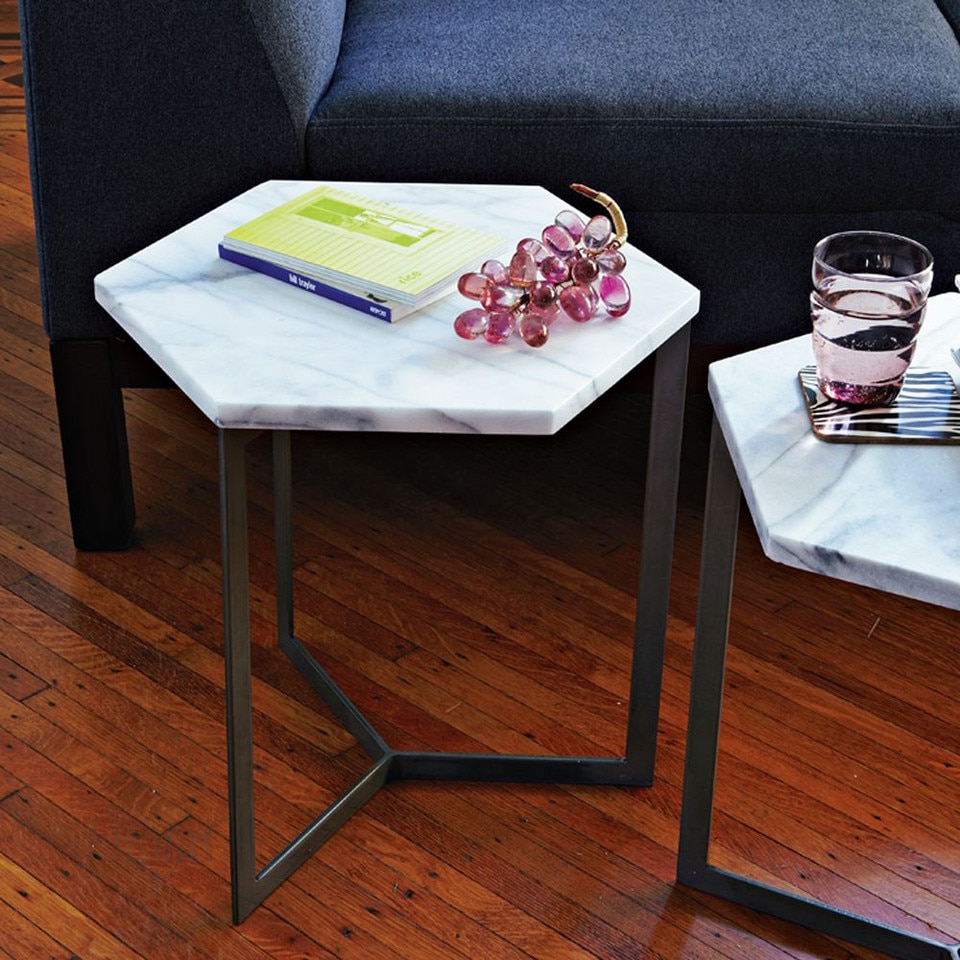 Hex Side Table â€“ Steel | West Elm Australia