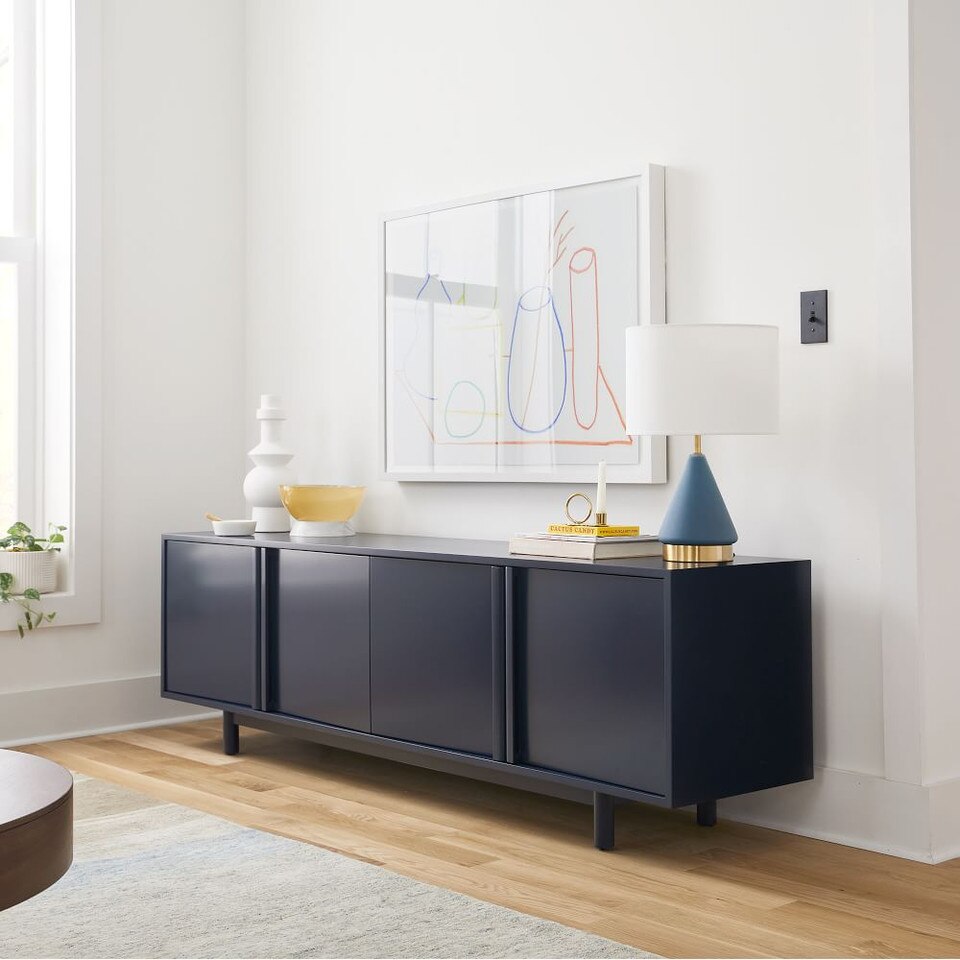 Hollis Media Console (198 cm) - Admiral Blue | west elm Australia