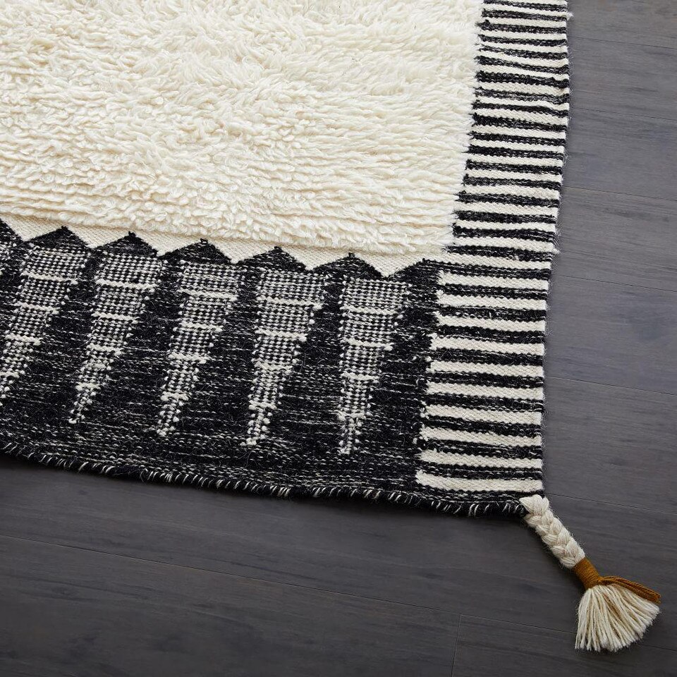 Ikat Border Shag Rug | west elm Australia