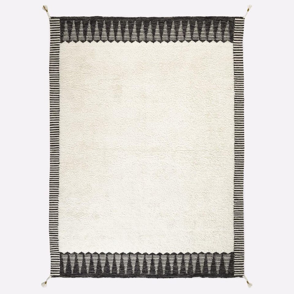 Ikat Border Shag Rug | west elm Australia