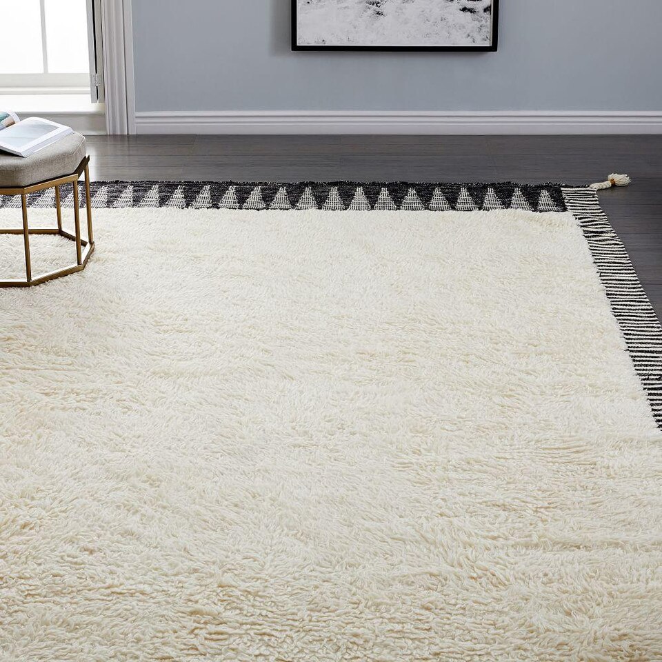 Ikat Border Shag Rug | west elm Australia