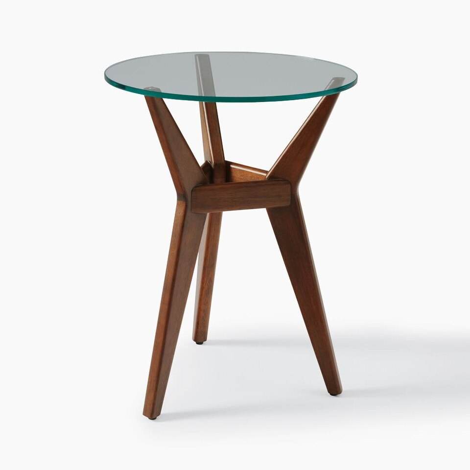 Jensen Round Side Table - Glass | west elm Australia