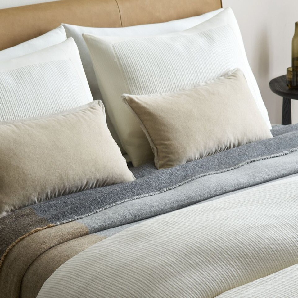 Jersey TENCEL™ Modal Ribbed Border Quilt Cover & Pillowcases | West Elm ...