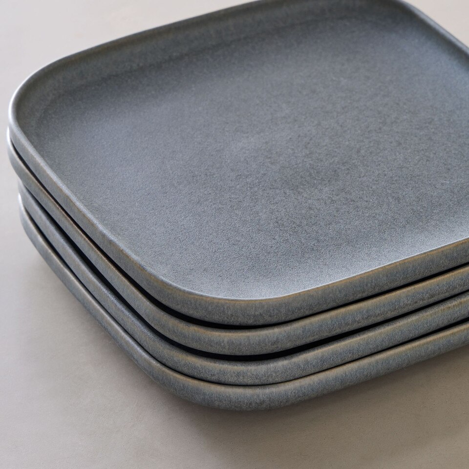 Kanto Stoneware Square Dinner Plates - West Elm Australia