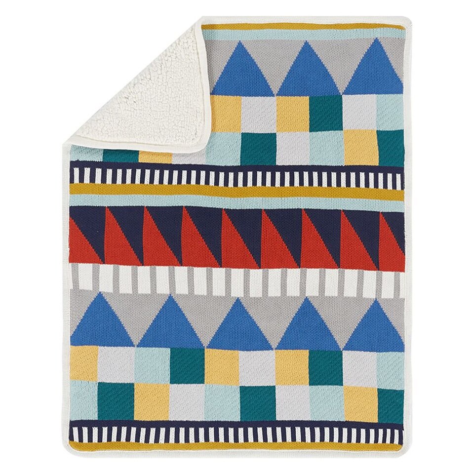 Knit Cotton Toddler Blanket - Geometric | West Elm Australia