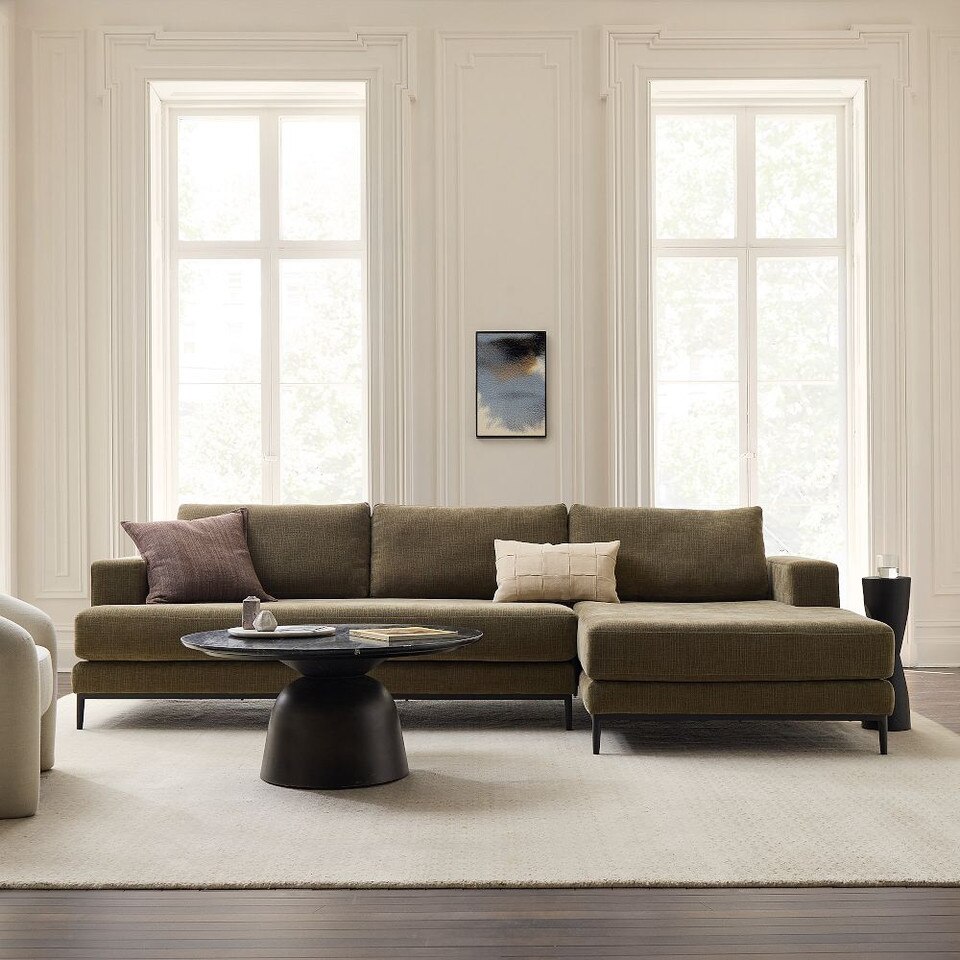 Landon 2-Piece Chaise Modular (284 cm) | West Elm Australia