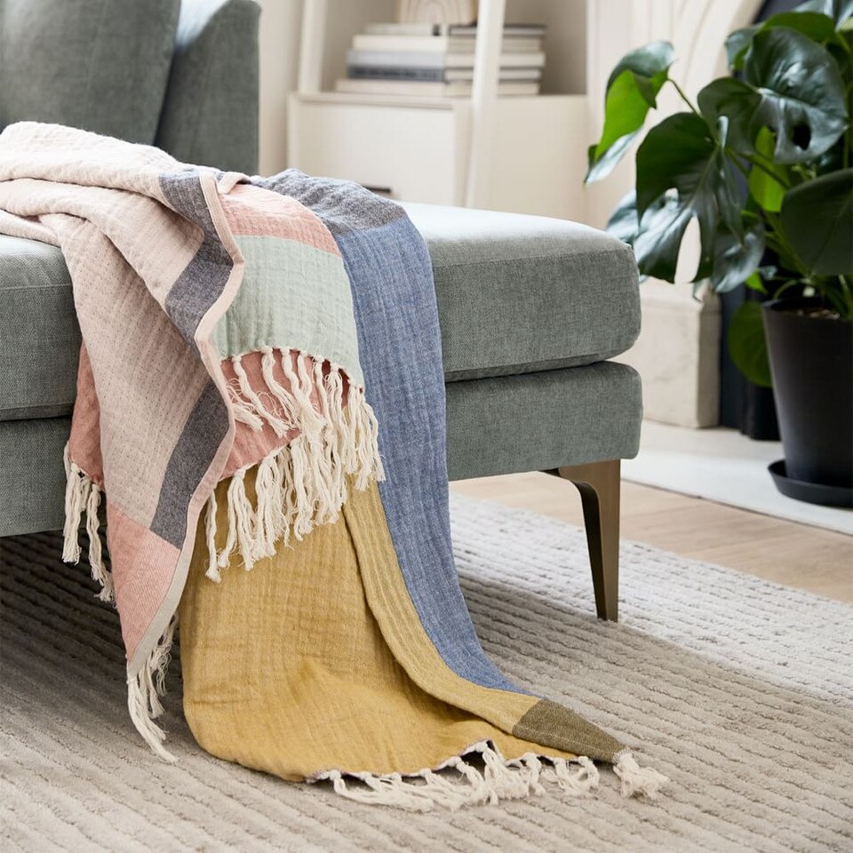 Large Geo Double Cloth Throw