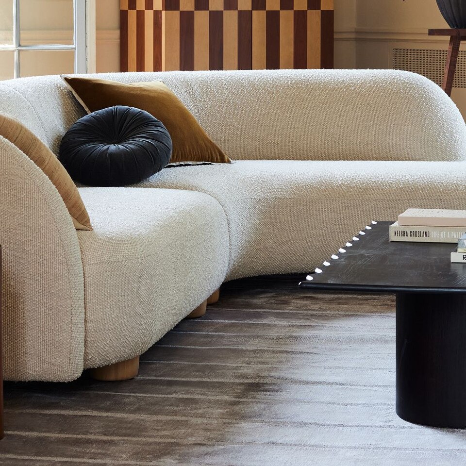 Laurent 2-Piece Wedge Chaise Modular Sofa (283 cm) - West Elm Australia