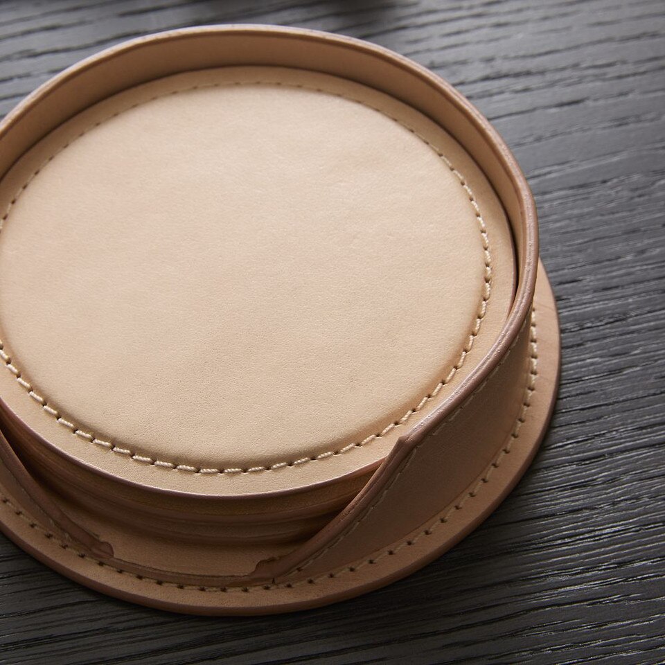 Leather Coasters (Set of 4) - West Elm Australia