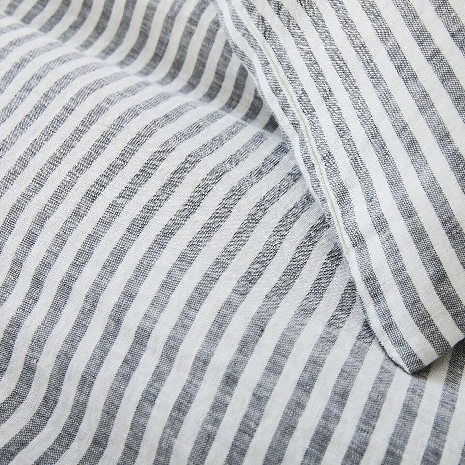 European Flax Linen Classic Stripe Quilt Cover & Pillowcases - West Elm ...