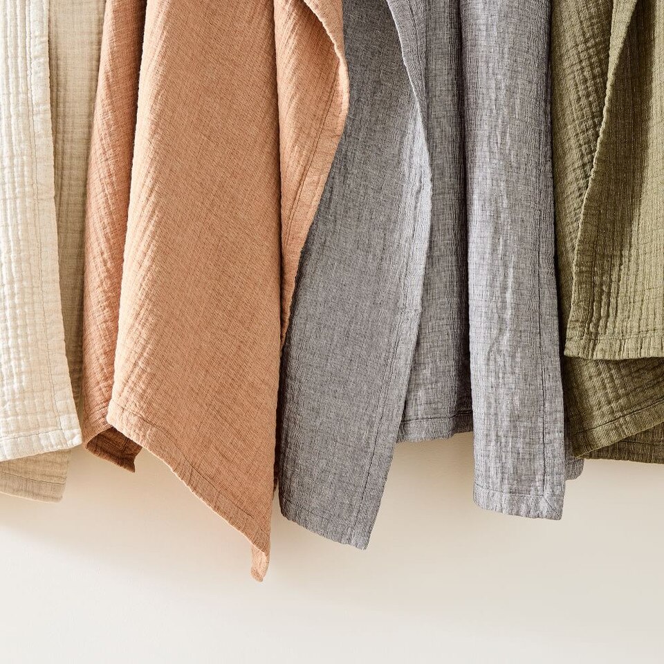 Linen Cotton Solid Throw | West Elm Australia